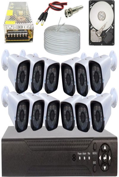 Elitcam 5.0 Megapixel Sony Lensli ( 10 ) Kameralı Full Paket Güvenlik Sistemi HDD Dahil Su Geçirmez Gecegörü Elitcam 5.0 Megapixel Sony Lensli ( 10 ) Kameralı Full Paket Güvenlik Sistemi HDD Dahil Su Geçirmez Gecegörü