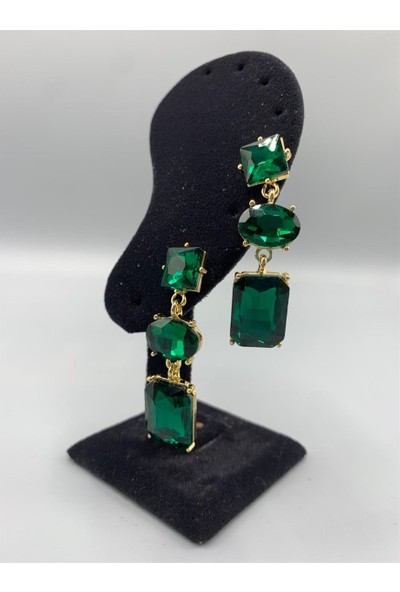 Bujiteri Dükkanı Yeşil Renk Sallanır Kare Zümrüt Taşlı Abiye Küpe Bujiteri Dükkanı Yeşil Renk Sallanır Kare Zümrüt Taşlı Abiye Küpe