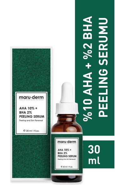 Maru.Derm Maruderm Aha %10 + Bha %2 Peeling Maske Cilt Bakım Serumu 30 ml Maru.Derm Maruderm Aha %10 + Bha %2 Peeling Maske Cilt Bakım Serumu 30 ml