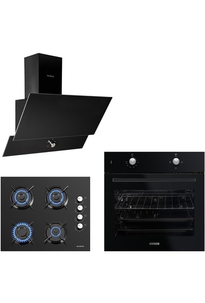 Black Still Button 3'lü Ankastre Set