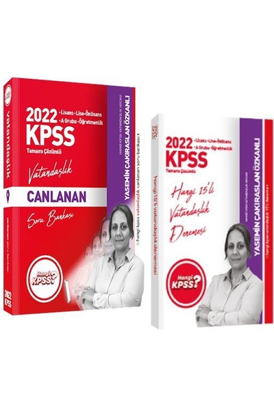 Hangi KPSS 2022 Vatandaşlık Soru + Çözümlü 15 Deneme 2'li Set Hangi KPSS 2022 Vatandaşlık Soru + Çözümlü 15 Deneme 2'li Set