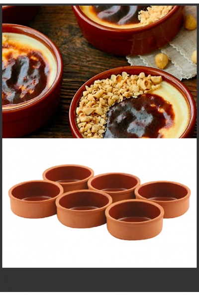 Maraton Toprak Güveç 6'lı Sütlaç Kabı Kek Güveci