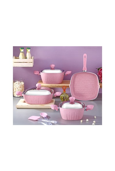 Balkalit Kulplu Granit Tencere Seti 7 Parça Balkalit Kulplu Granit Tencere Seti 7 Parça