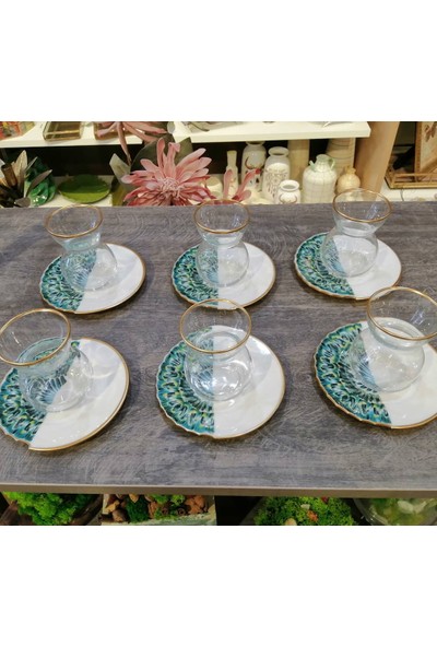 Lutana Hybrid Desen 6 Kişilik Çay Seti