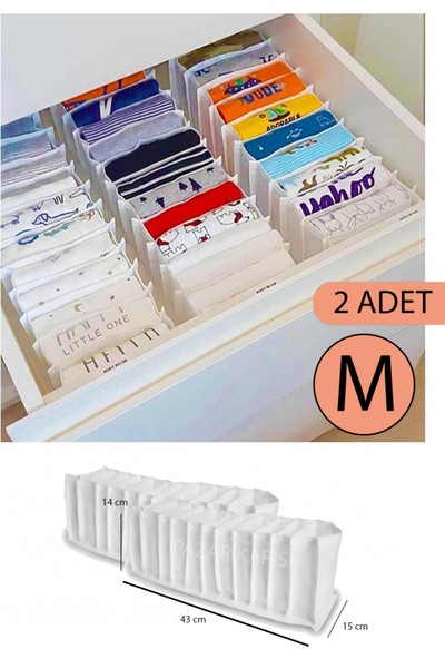 Çekmece Içi Düzenleyicisi M Boy Beyaz 2 Adet
