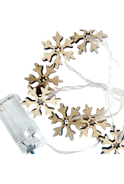 Ecuy Dekoratif Ahşap LED Işık Zinciri Pilli Ledli Işık Aydınlatma 10 LED Işık 1.65M Kablo Ecuy Dekoratif Ahşap LED Işık Zinciri Pilli Ledli Işık Aydınlatma 10 LED Işık 1.65M Kablo