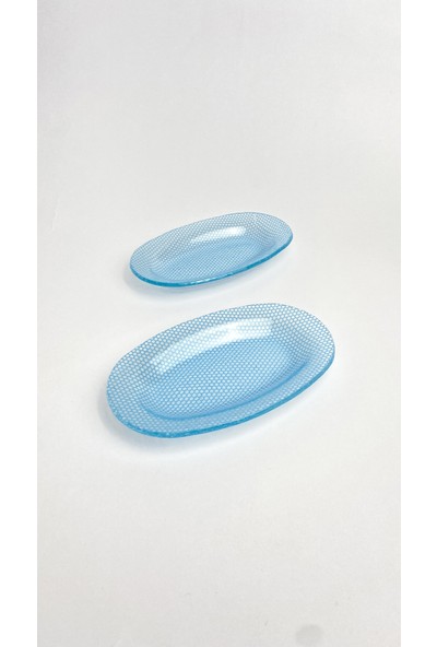 Kliun Mavi 2'li Oval Kahvaltı & Meze Tabağı Seti - 11X17,5 cm Kliun Mavi 2'li Oval Kahvaltı & Meze Tabağı Seti - 11X17,5 cm