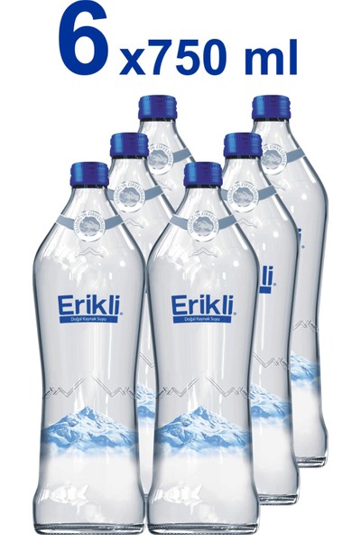 Erikli Premium Cam Şişe Su 6 x 750 ml Erikli Premium Cam Şişe Su 6 x 750 ml