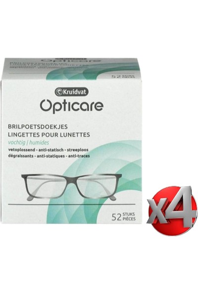 Opticare Gözlük Camı Temizleme Mendili 52 Adet X4 Opticare Gözlük Camı Temizleme Mendili 52 Adet X4