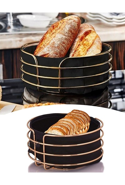 Vip Gross Gold Yuvarlak Ekmek Sepeti