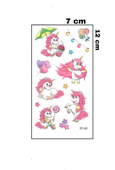 Mecit Tuhafiye Pony Ünicorn Pembe Yeleli Geçici Çocukdövmesi Mecit Tuhafiye Pony Ünicorn Pembe Yeleli Geçici Çocukdövmesi