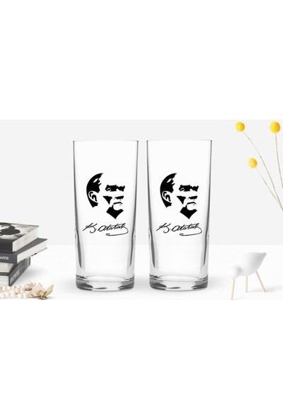 Dark Blue Decoration Baskılı Atatürk Temalı İkili Rakı Bardağı Dark Blue Decoration Baskılı Atatürk Temalı İkili Rakı Bardağı