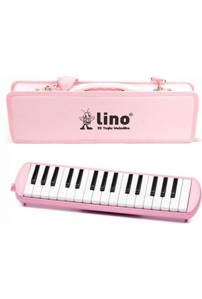Lino Pembe Melodika 32 Tuşlu Özel Sert Çantalı-Ağızlık-Hortum Set Lino Pembe Melodika 32 Tuşlu Özel Sert Çantalı-Ağızlık-Hortum Set