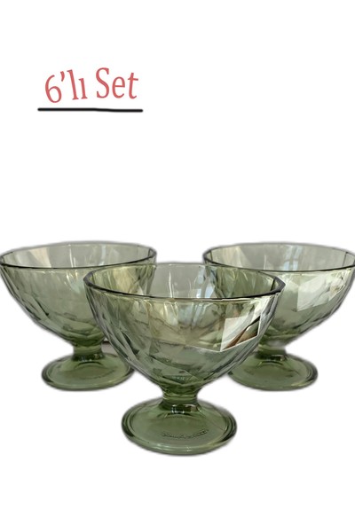 Bormioli Rocco 6'lı Kristal Cup Kase Yeşil