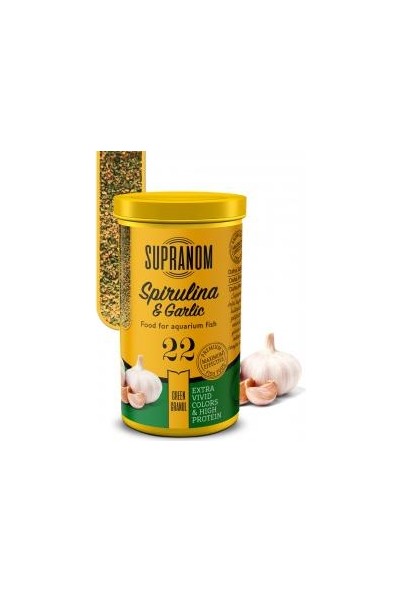 Supranom Tüm Balıklar Için Spirulina & Garlic Green Ggranul 100 ml Supranom Tüm Balıklar Için Spirulina & Garlic Green Ggranul 100 ml