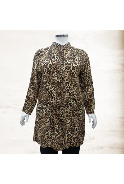 Ece Giyim Leopar Desenli Tunik