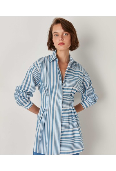 İpekyol Çizgi Desen Gömlek