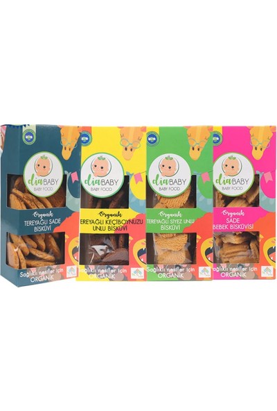 Dia Baby Organik Bebek Bisküvi Seti 4 x 150 G