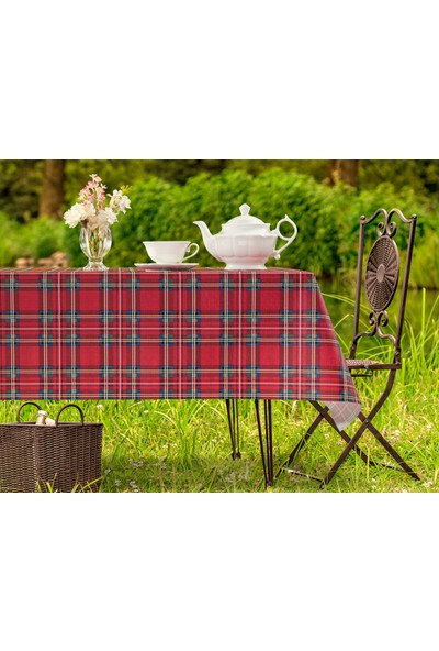 Madame Coco Fiorent Pvc Masa Örtüsü - Kırmızı - 140X200 cm Madame Coco Fiorent Pvc Masa Örtüsü - Kırmızı - 140X200 cm