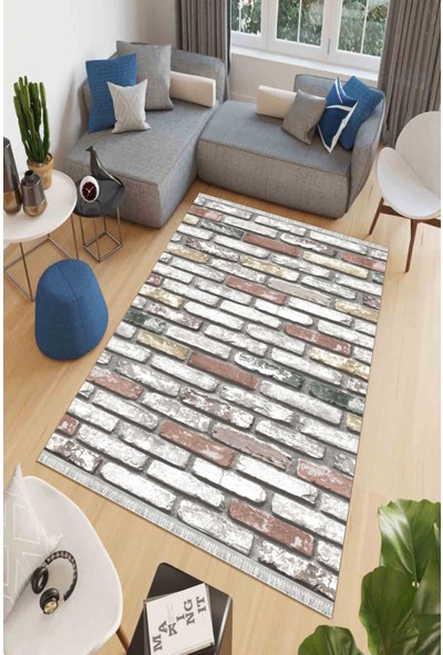 Perla Soft Bambu Kaymaz Tabanlı Modern Yıkanabilir Antibakteriyel Halı ve Yolluk