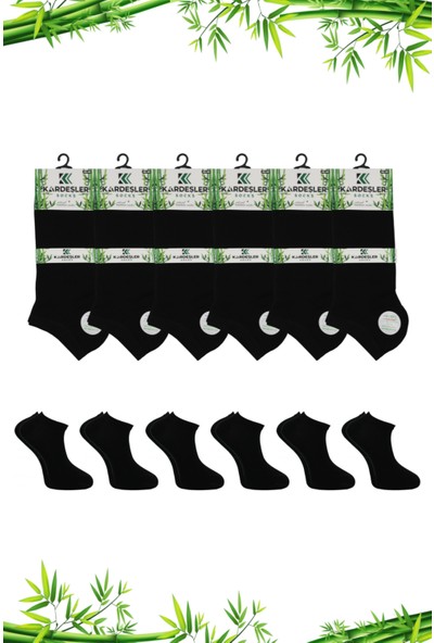 Bambu Erkek Patik Siyah Çorap Dikişsiz 6'lı Paket Bambu Erkek Patik Siyah Çorap Dikişsiz 6'lı Paket