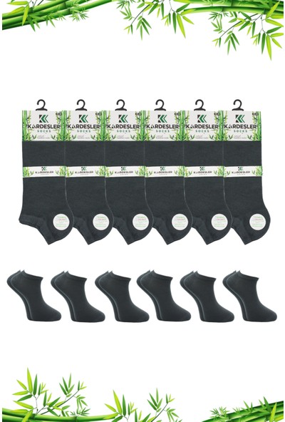 Bambu Erkek Patik Füme Çorap Dikişsiz 6'lı Paket Bambu Erkek Patik Füme Çorap Dikişsiz 6'lı Paket