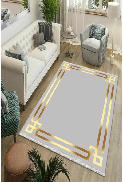 Perla Soft Bambu Kaymaz Tabanlı Modern Yıkanabilir Antibakteriyel Halı ve Yolluk