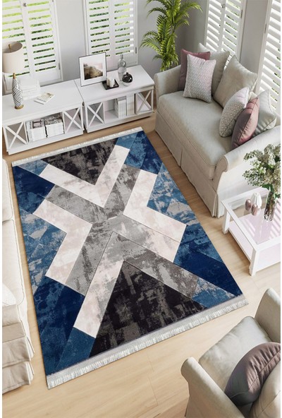 Perla Soft Bambu Kaymaz Tabanlı Modern Yıkanabilir Antibakteriyel Halı ve Yolluk