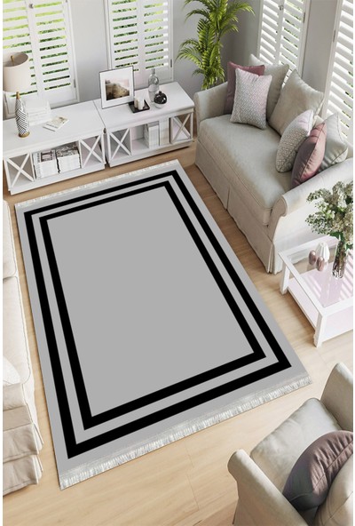 Perla Soft Bambu Kaymaz Tabanlı Modern Yıkanabilir Antibakteriyel Halı ve Yolluk