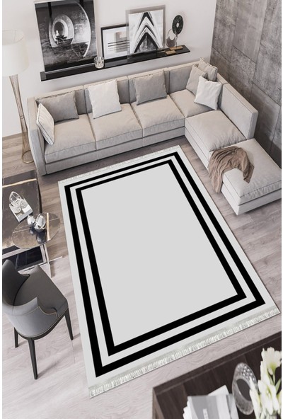 Perla Soft Bambu Kaymaz Tabanlı Modern Yıkanabilir Antibakteriyel Halı ve Yolluk