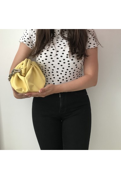 Mira Çanta Büzgü Detaylı Zincirli Çanta