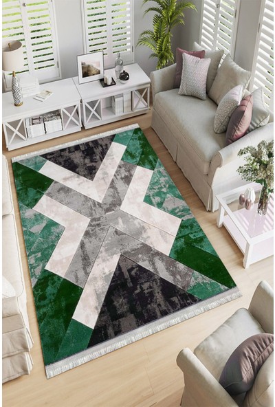 Perla Soft Bambu Kaymaz Tabanlı Modern Yıkanabilir Antibakteriyel Halı ve Yolluk