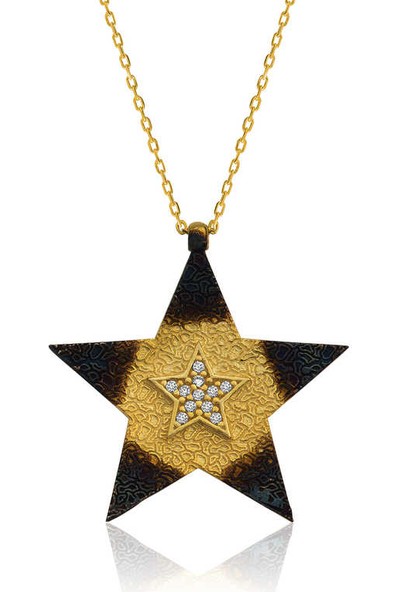 Gumush Gümüş Yıldız Bayan Kolye