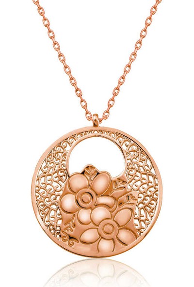 Gumush Gümüş Yaşam Çiçeği Kolye