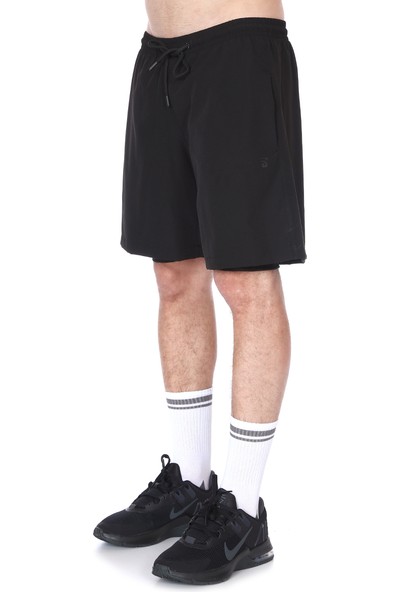 Sportive Spt Erkek Siyah Koşu Taytlı Şort 22YETP15D01-SYH