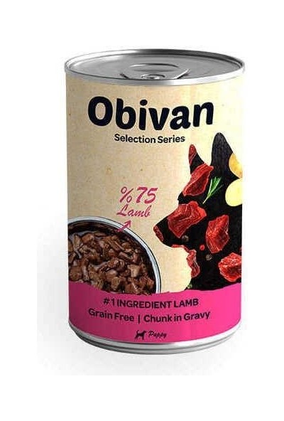 Obivan Parça Kuzu Etli Soslu Yavru Köpek Konservesi 415 gr x 20 Adet Obivan Parça Kuzu Etli Soslu Yavru Köpek Konservesi 415 gr x 20 Adet