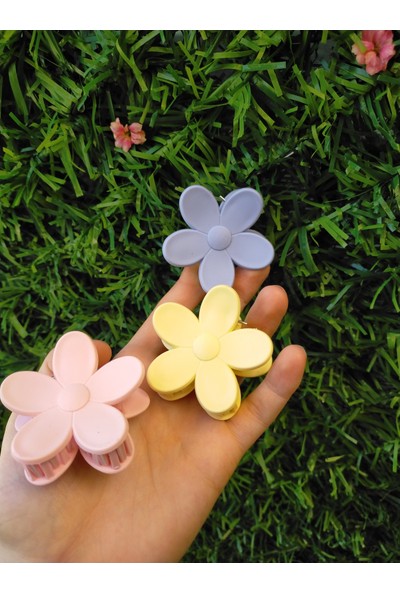 BM Ticaret 3' Lü Papatya Desenli Mandal Toka