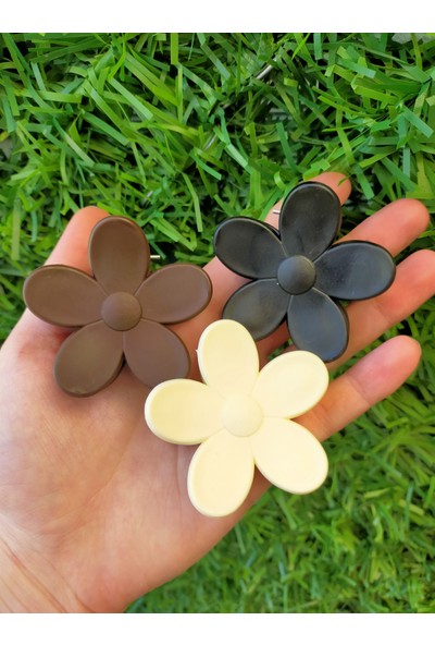 BM Ticaret 3' Lü Papatya Desenli Mandal Toka