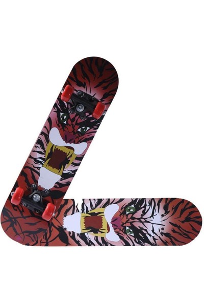 Masho Trend Kaplan Desenli 60 cm Kaykay - Çocuk Kaykayı - Kaymaz Yüzel Skate Boy - Skateboard