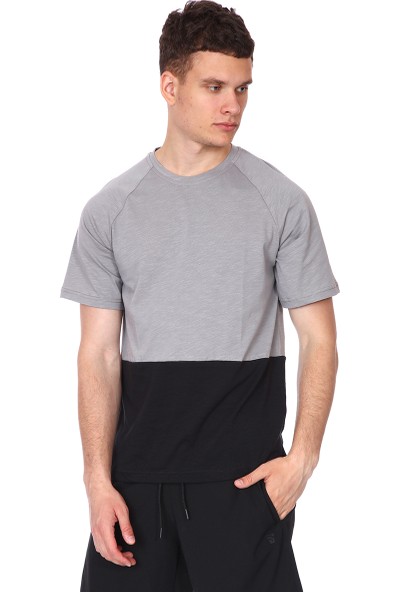 Colorblock Erkek Gri Günlük Stil Tişört 22YETL18D01-KMP Colorblock Erkek Gri Günlük Stil Tişört 22YETL18D01-KMP