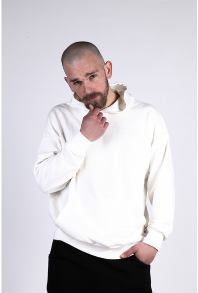 Meissa Fashion Beyaz Erkek Sweatshirt