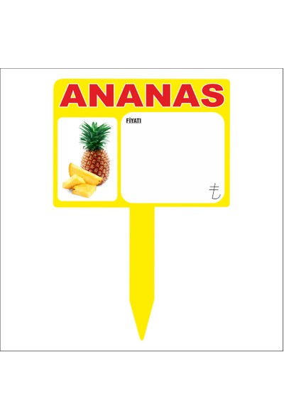 Çavuşoğlu Ananas Baskılı Manav Market Yazılıp Silinebilir Plastik Etiketi Çavuşoğlu Ananas Baskılı Manav Market Yazılıp Silinebilir Plastik Etiketi