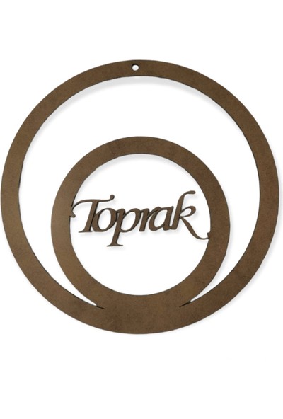 Leylaser Iç Içe Yuvarlak 3 mm Ham Mdf Isimli Isim Altta Kasnak 30 cm