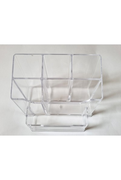 Modellino Masaüstü Şeffaf 6 Gözlü Kalemlik Kartvizitlik Ataçlık Organizer