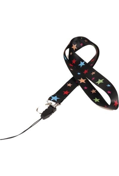 Cetinaccessories Renkli Yıldız Tasarım Boyun Askı Ipi