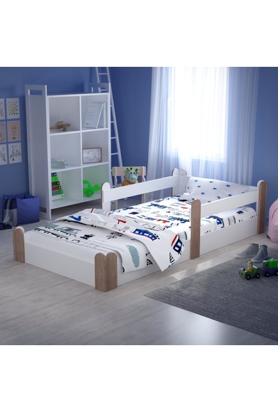 Tulip Life Tuliplife Montessori Karyola Beyaz Açık Ceviz 90X190 Yatak Uyumlu Oval Kesim Çocuk Yatağı Tulip Life Tuliplife Montessori Karyola Beyaz Açık Ceviz 90X190 Yatak Uyumlu Oval Kesim Çocuk Yatağı