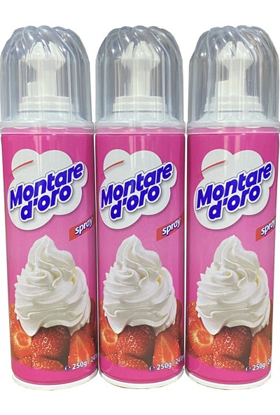 Montare D'oro Sprey Krema 250 gr x 3 Adet Montare D'oro Sprey Krema 250 gr x 3 Adet