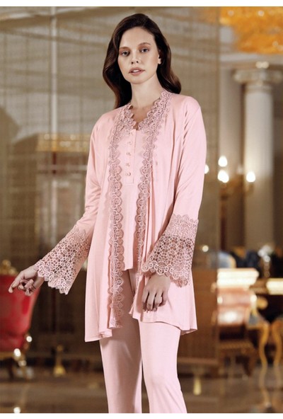 Perin 308 Pvc Üçlü Lohusa Pijama Takımı