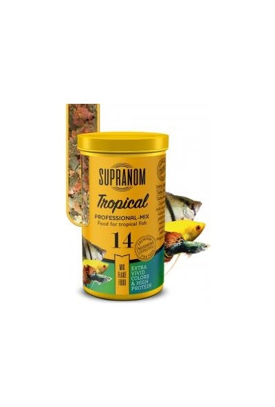 Supranom Tropical Balık Yemi Professional - Mix Flake Food 100 ml Supranom Tropical Balık Yemi Professional - Mix Flake Food 100 ml