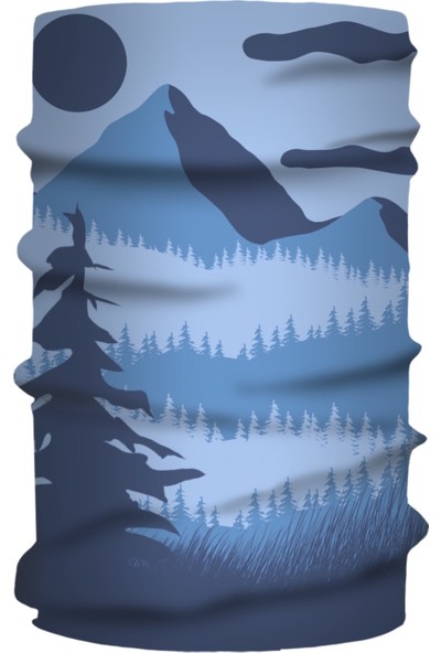 Luma Manzara Desenli Boyunluk - Baf